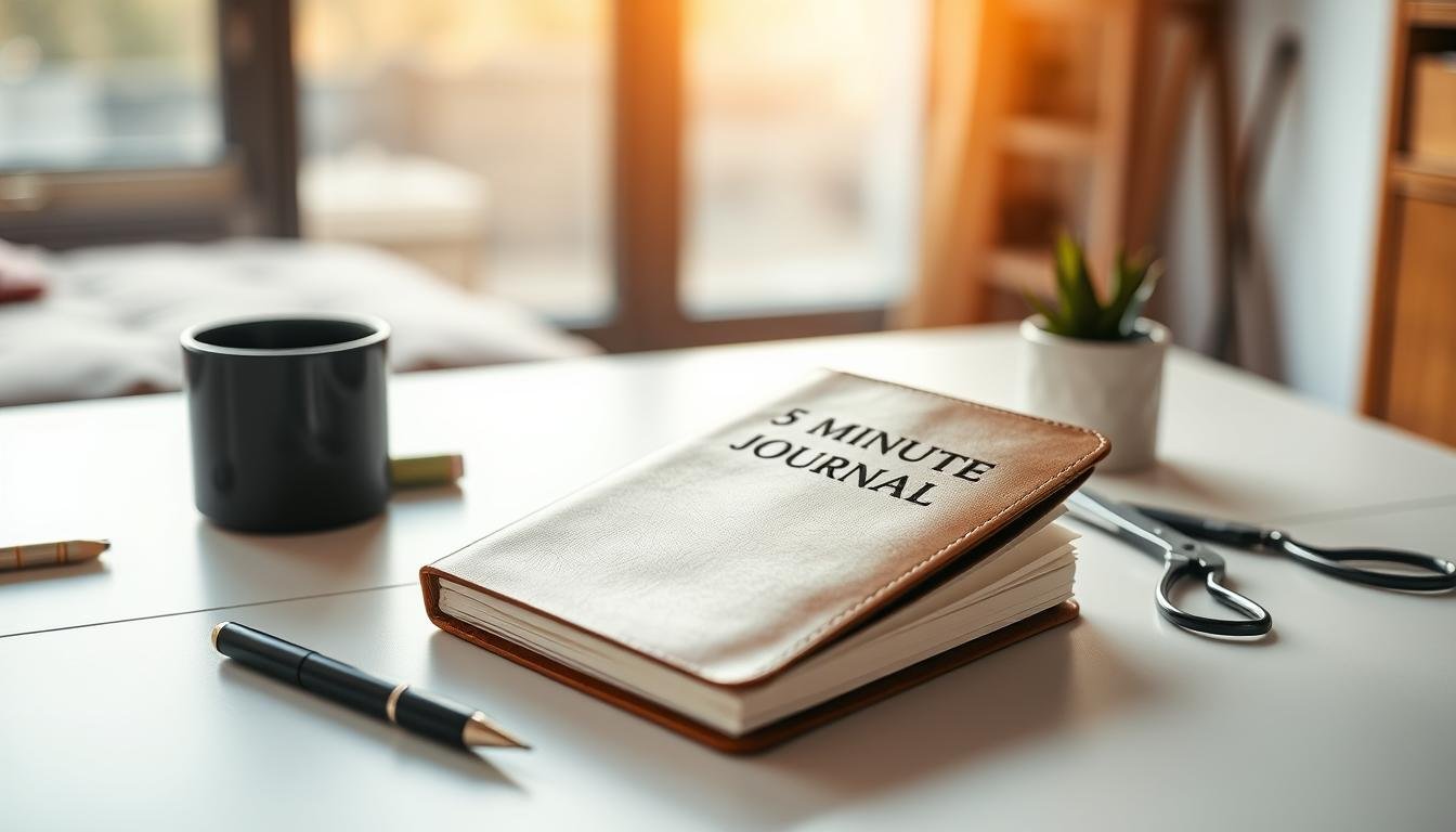 5-minute journal: morning/evening template